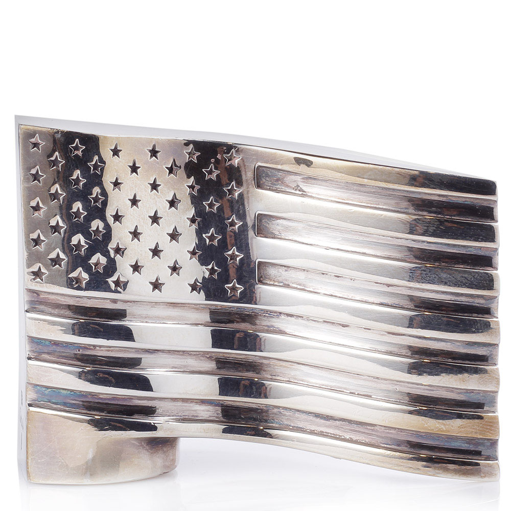 Silver-Plated Figure Christofle American Flag | Exclusive Group
